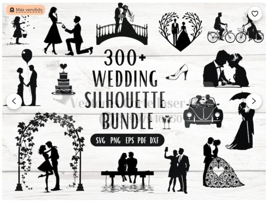 BODA silueta paquete pareja svg amantes clipart – Tu bunker de Vectores ...